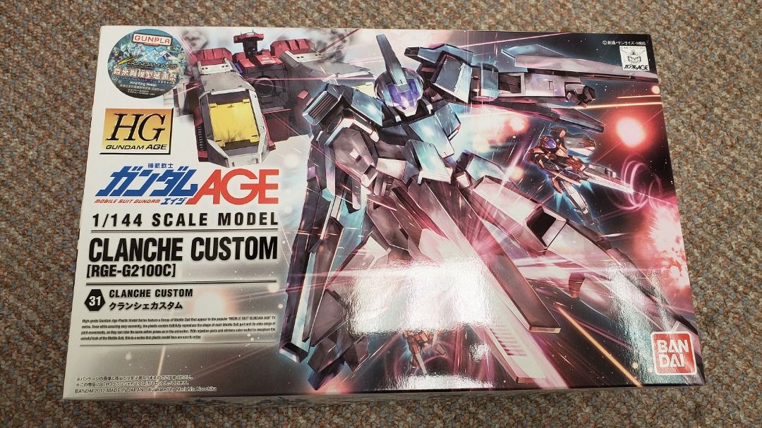 全新 Bandai 1/144 HG Gundam Age Clanche Custom 高達, 興趣及遊戲, 玩具 & 遊戲類 ...