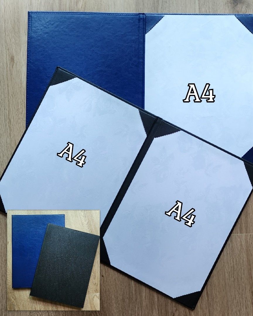 A4 Certificate Folder Blue SG Stock A4 Signature Folder
