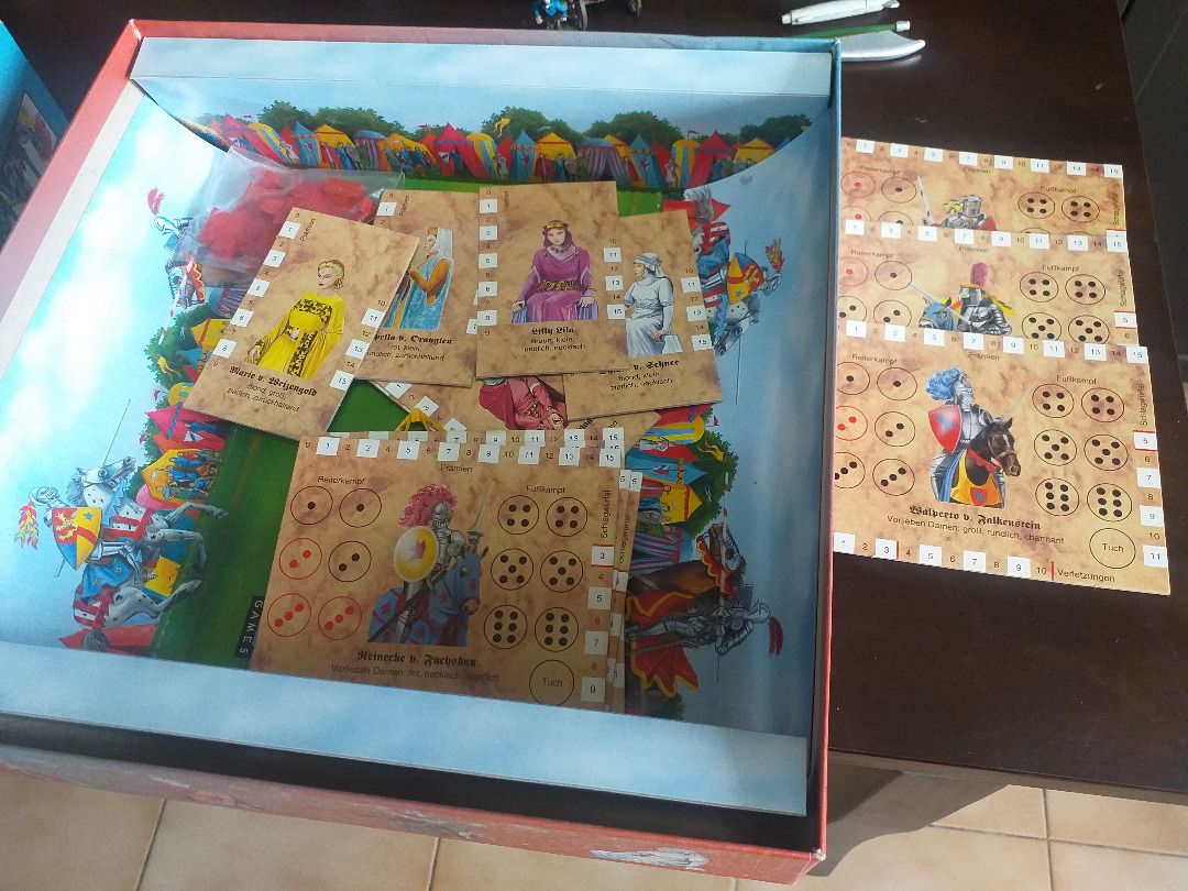 A knight jousting board game in the Medieval period, Hobbies & Toys ...