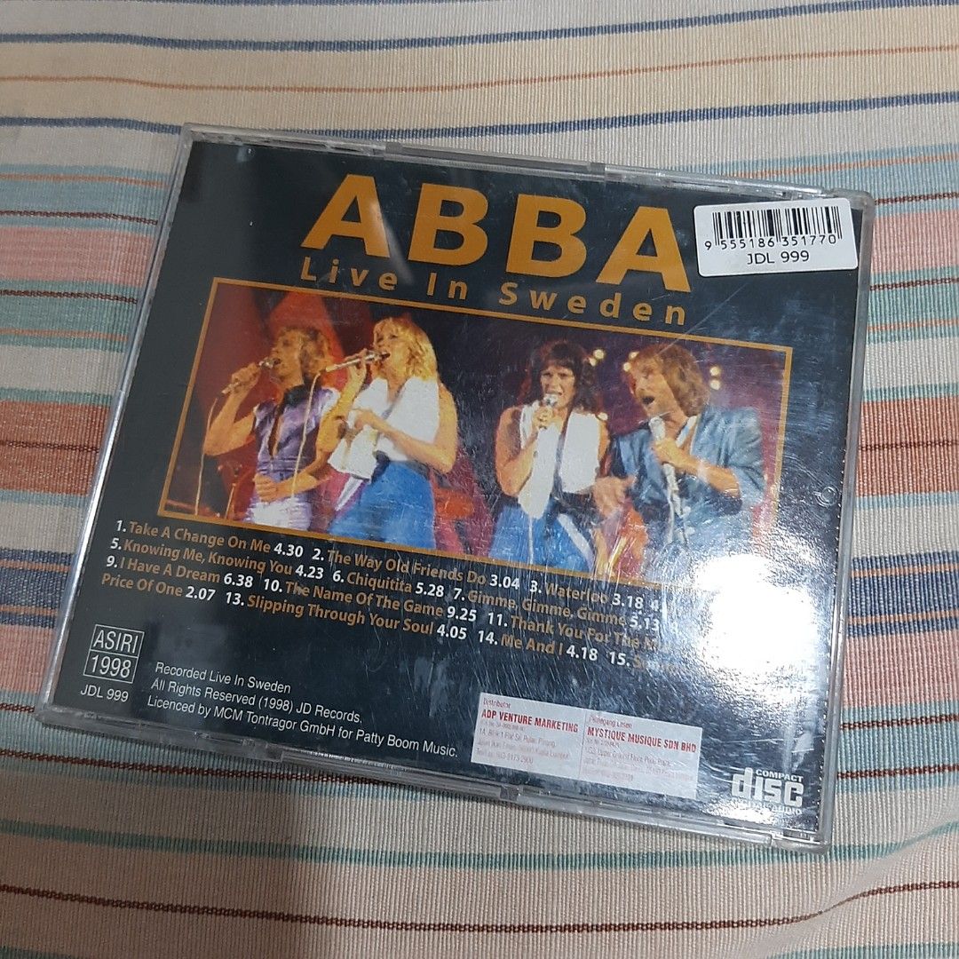 ABBA Live in Sweden CD, Hobbies & Toys, Music & Media, CDs & DVDs on ...