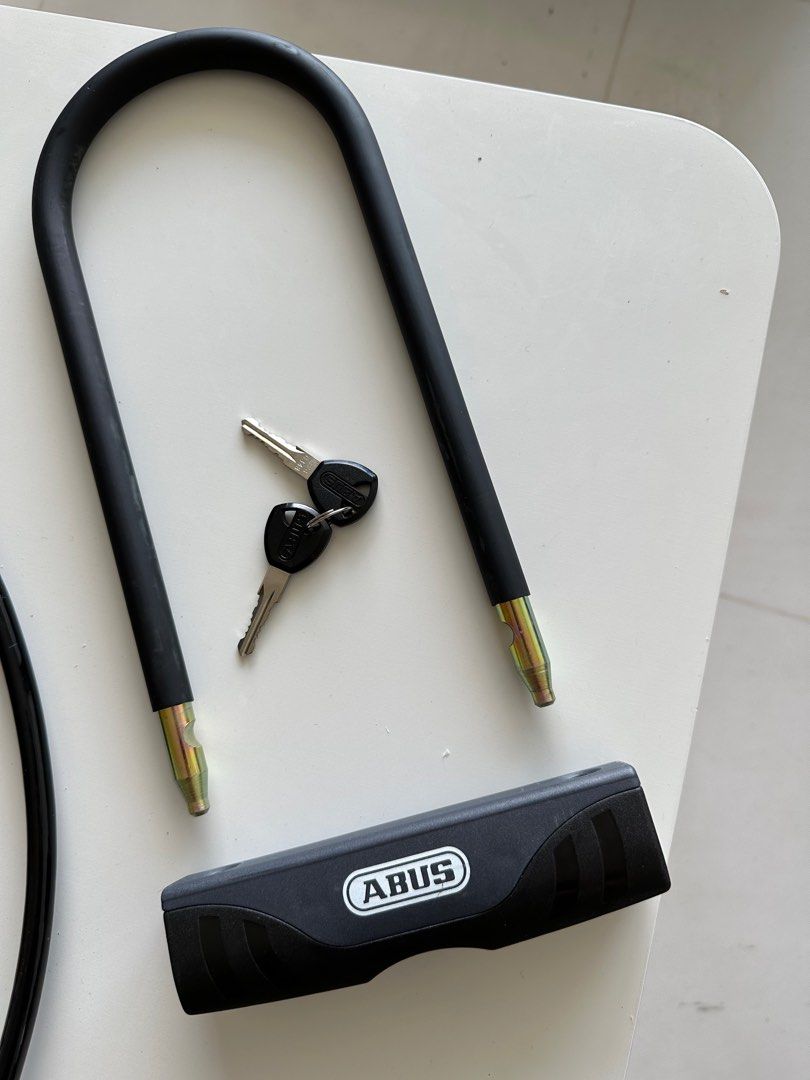 ABUS Bicycle Lock Facilo 32 + Cobra (32 HB230 + Cobra 10 Black), Sports ...