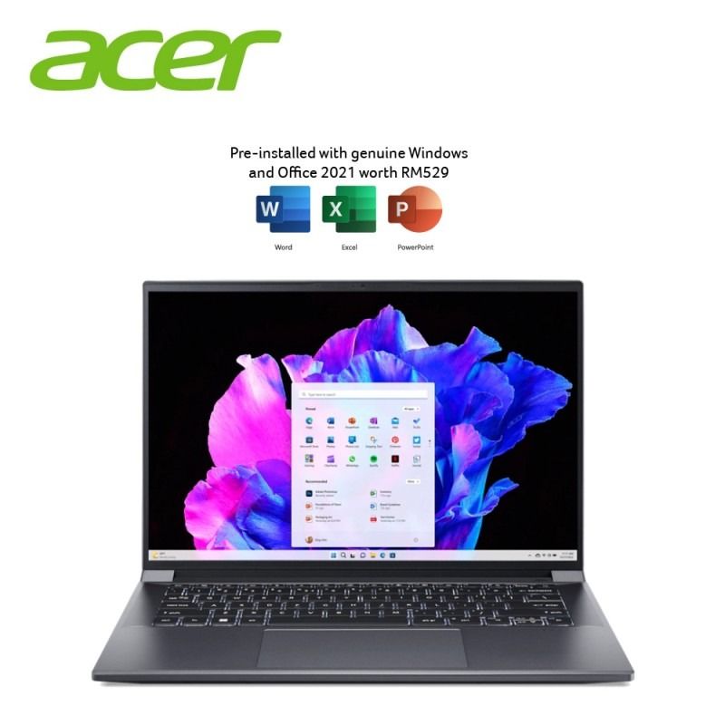 Acer Swift X SFX14-71G-588D Laptop (Grey) ( I5-13500H, 16GB, 512GB SSD ...