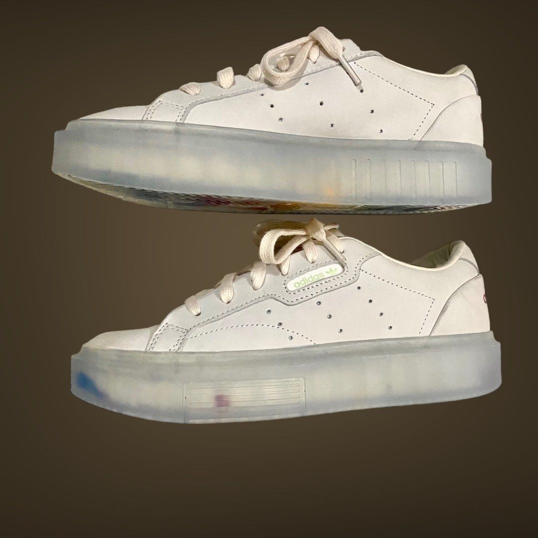 Adidas originals x Angel Chen collab chunky platform white leather ...