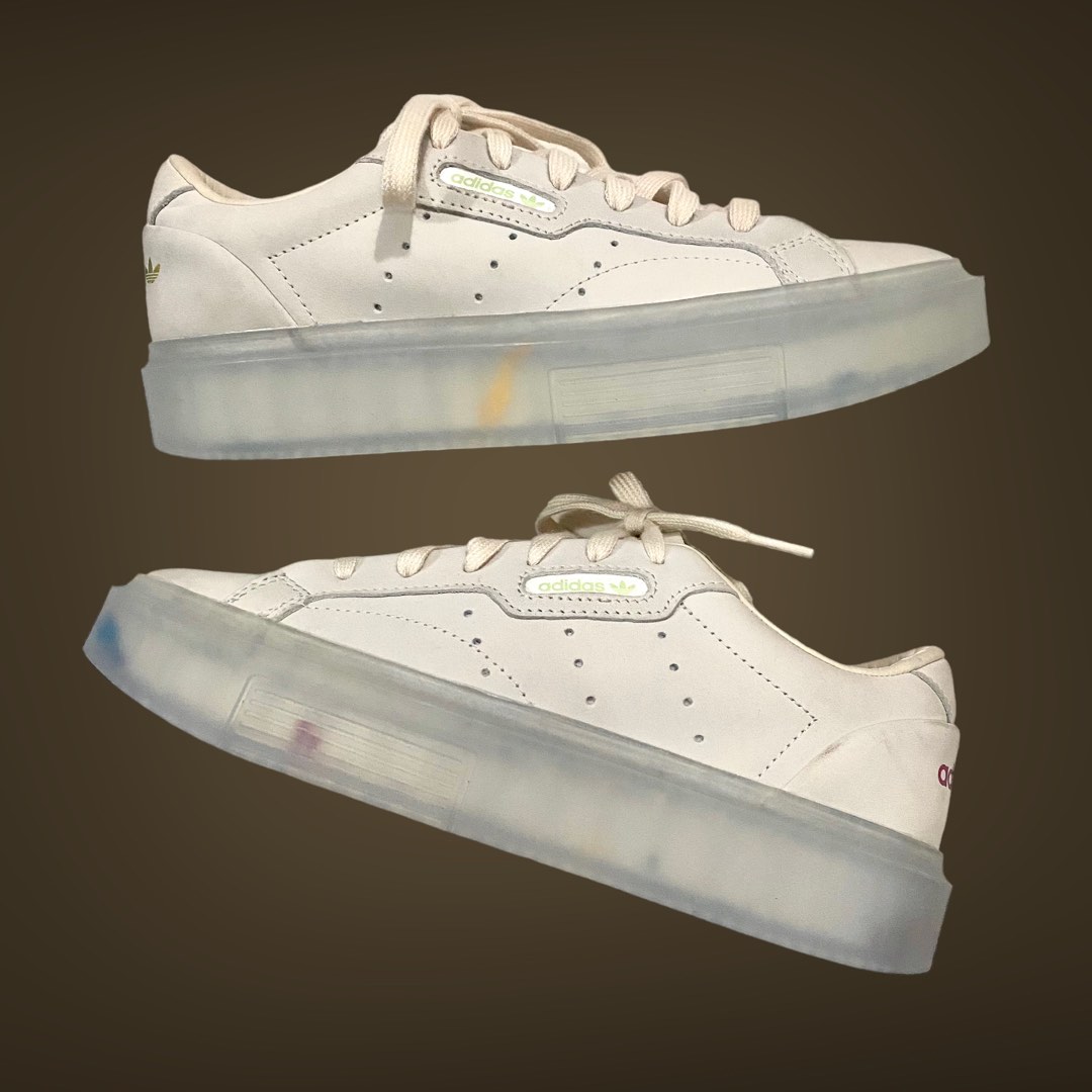 Adidas originals x Angel Chen collab chunky platform white leather ...