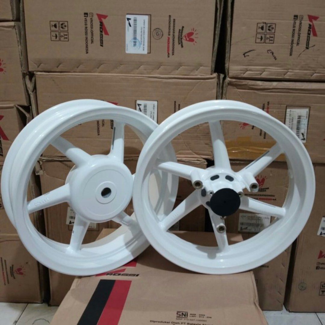 AEROX V1 / V2 VROSSI SANCA 6 RIM ( GOLD / WHITE ), Motorcycles ...