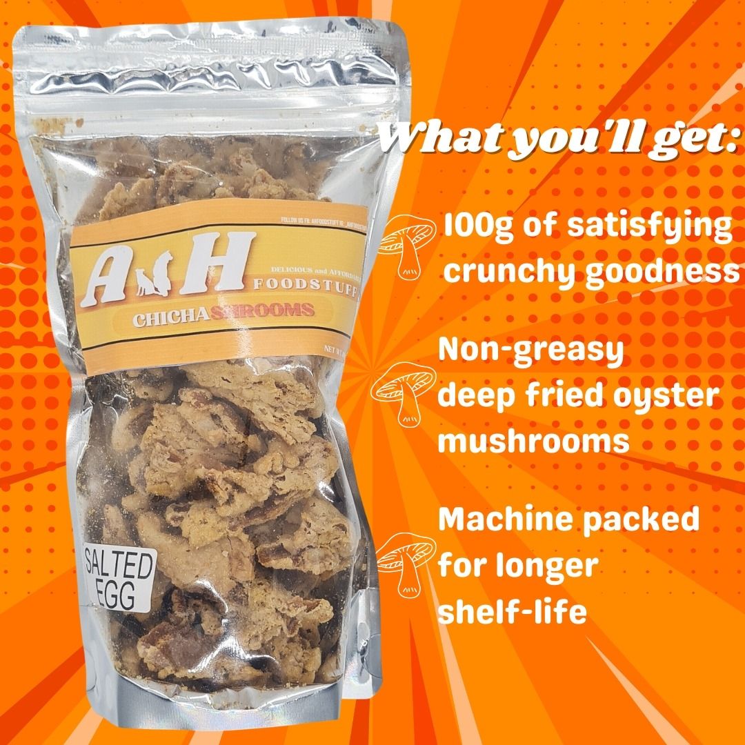 A&H Mushroom Chicharon (Salted Egg), Food & Drinks, Packaged & Instant ...