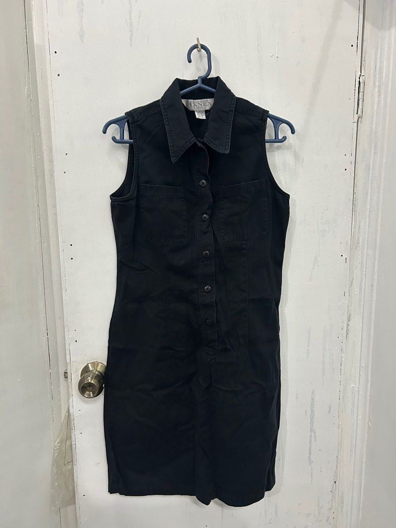 ANNEX Black Denim Dress on Carousell