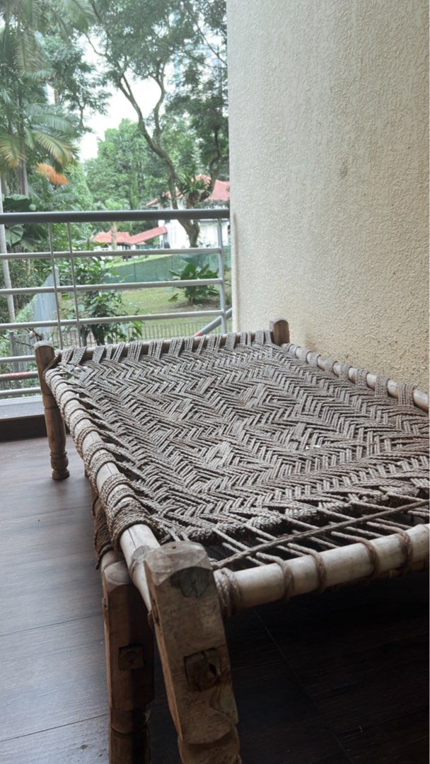 Antique style Indian charpoy bed, Furniture & Home Living, Outdoor ...