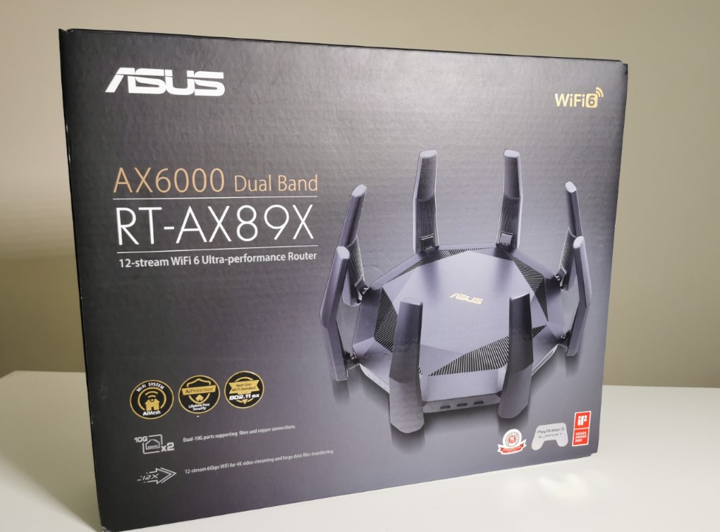 ASUS RT-AX89X 12-stream AX6000 Dual Band WiFi6 Router with Dual 10G ...