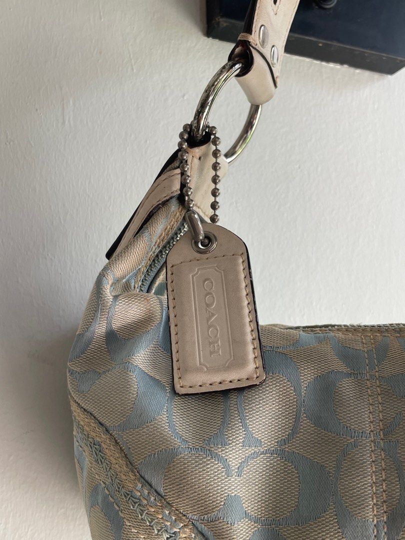 Authentic vintage sea foam coach saddle shoulder bag, Women's Fashion ...