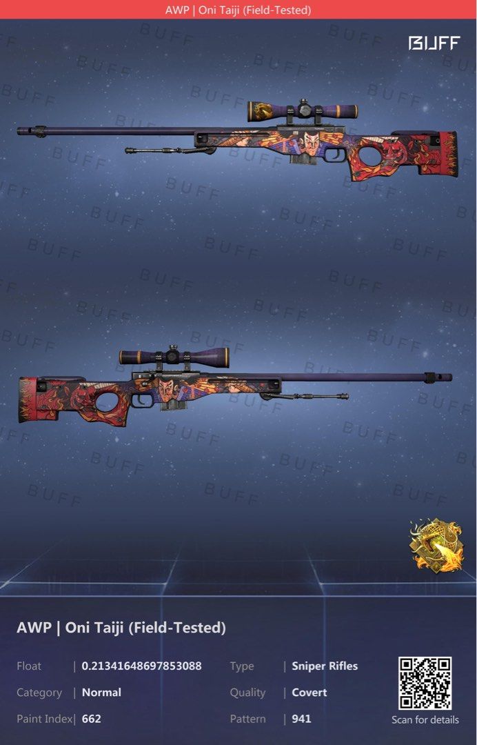 AWP Oni Taiji FT CSGO, Video Gaming, Gaming Accessories, In-Game ...