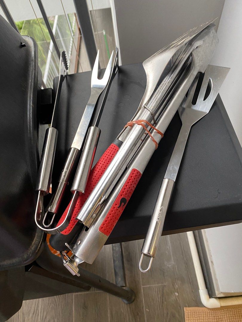BBQ Grill with gas tank and cooking equipment set, TV & Home Appliances ...