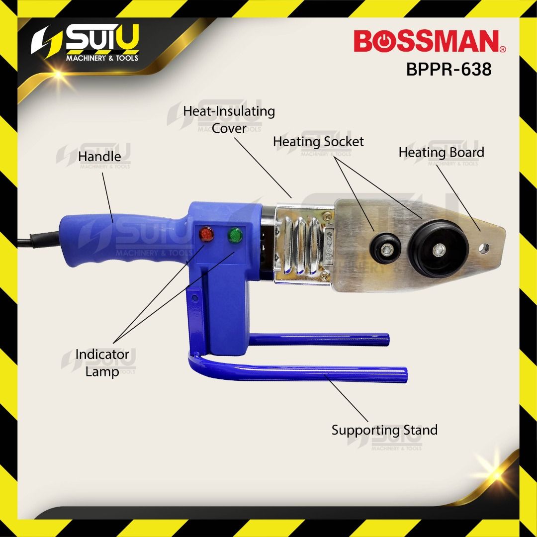 BOSSMAN BPPR-638 / BPPR638 PPR Pipe Welding Machine 1000W, Furniture & Home Living, Home ...