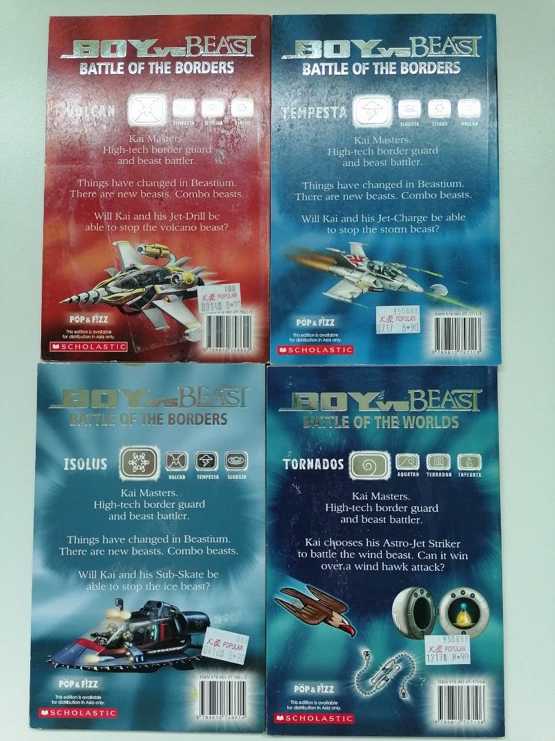 Boy VS Beast-- Battle of the Borders-- Volcan, Isolus, Tornados & Tempesta -($10 for all 4 books ...