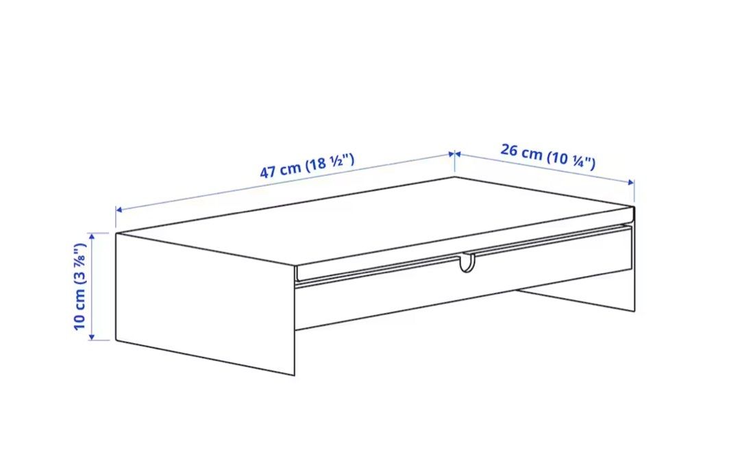 IKEA ELLOVEN Monitor Riser with Drawer, Furniture & Home Living, Office ...