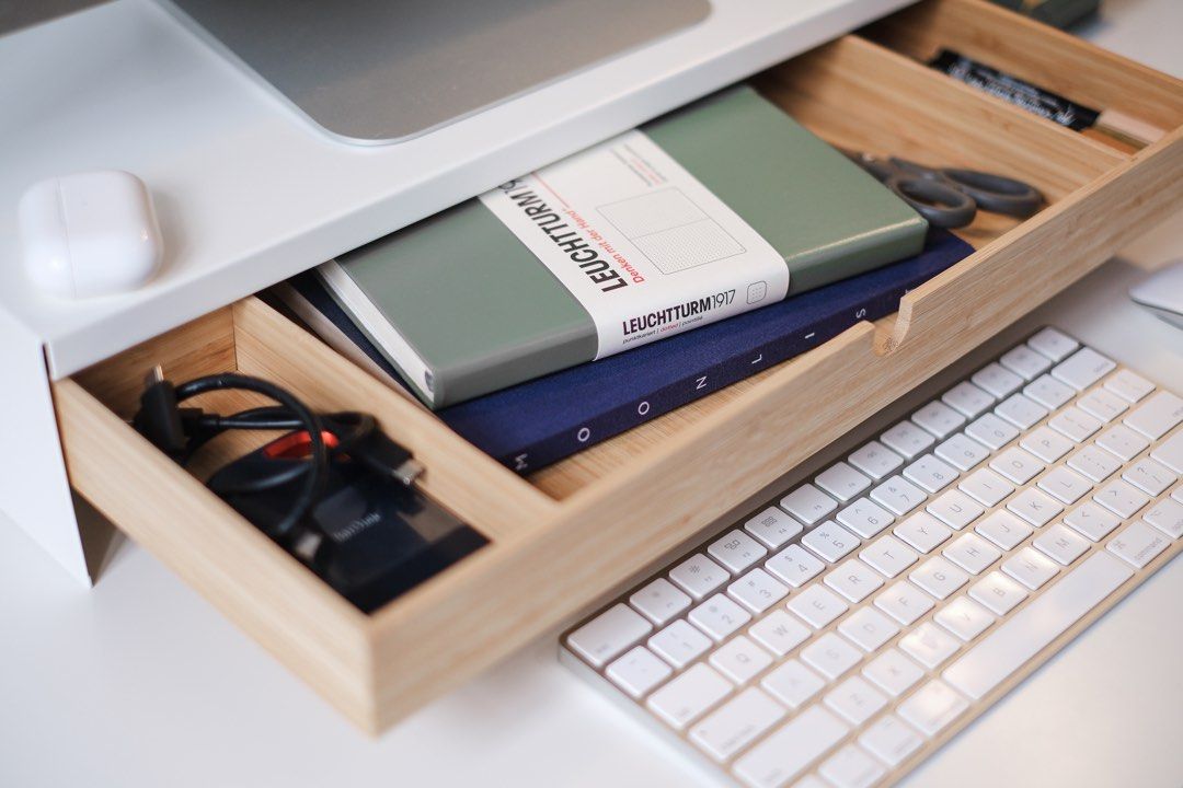 IKEA ELLOVEN Monitor Riser with Drawer, Furniture & Home Living, Office ...