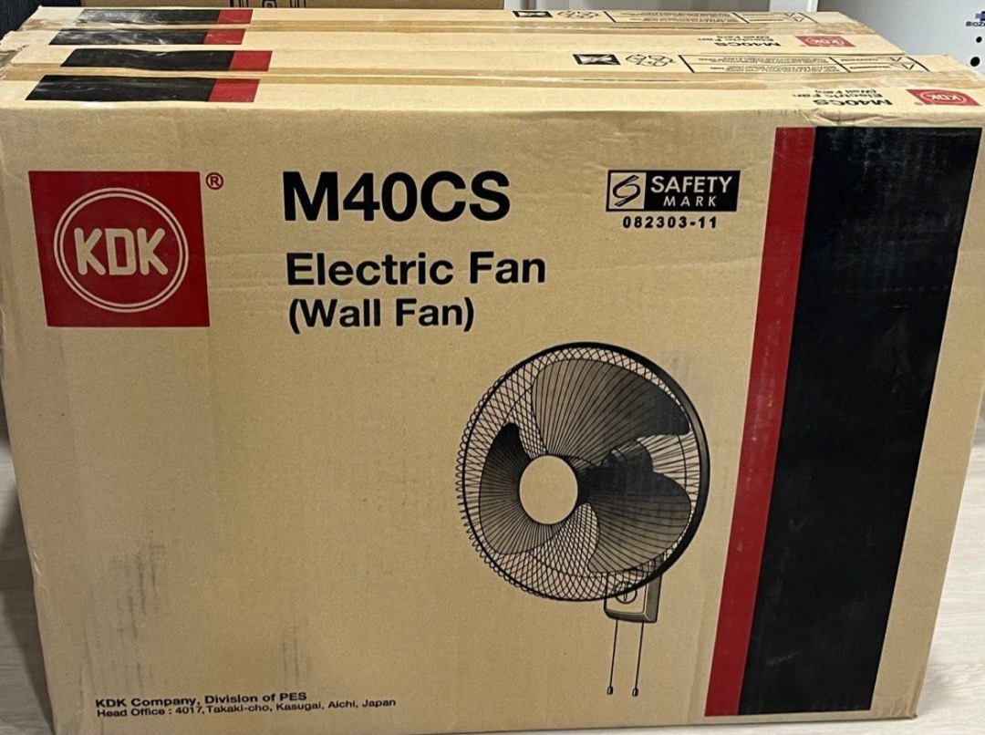 Brand New KDK Wall Fan M40CS (Gray), Furniture & Home Living, Lighting ...
