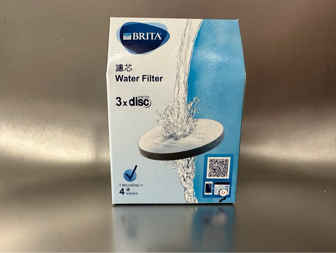 （全新未開封）BRITA Water Filter MicroDisc 濾芯片（3片裝）1 盒, 家庭電器, 廚房電器, 濾水器及飲水機 ...