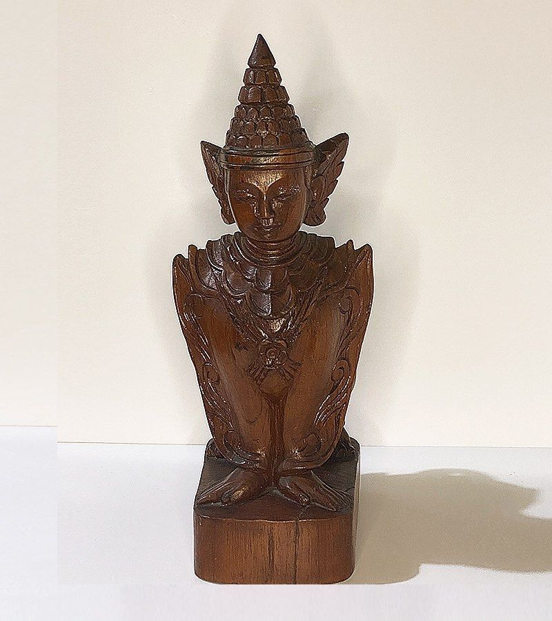 Burmese lacquered teak manussiha sculpture, Hobbies & Toys, Memorabilia ...