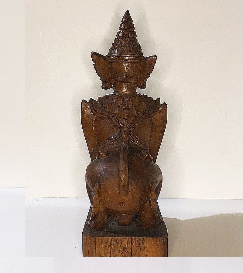Burmese lacquered teak manussiha sculpture, Hobbies & Toys, Memorabilia ...