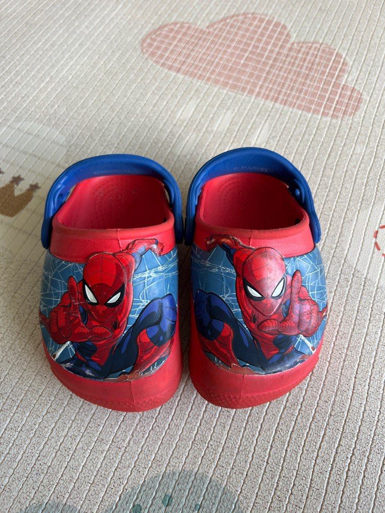 C7 Crocs Spiderman, Babies & Kids, Babies & Kids Fashion on Carousell