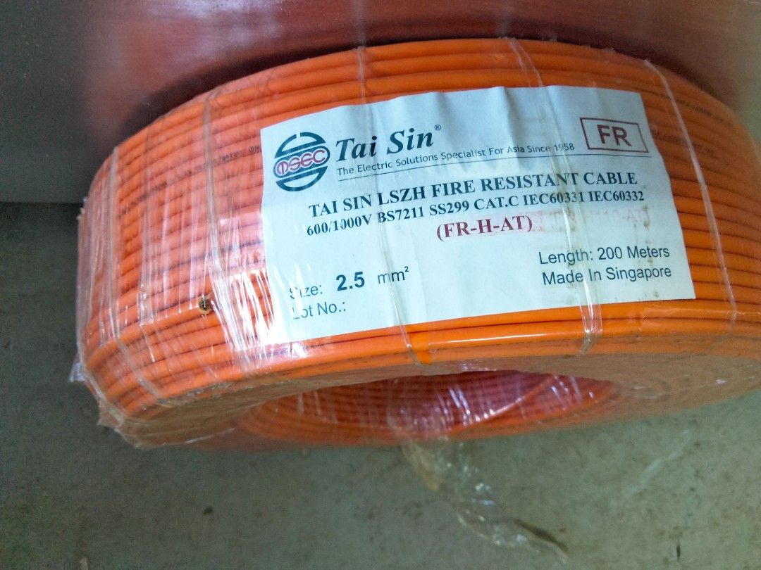Cable FR LSZH Non Sheathed Cable (Taisin), TV & Home Appliances ...