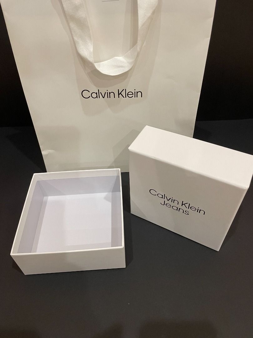 Calvin Klein Paper Bag and Box, Men's Fashion, Watches & Accessories ...