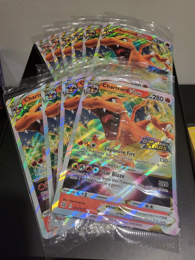 Charizard Vstar Jumbo UK exclusive pokemon card brilliant stars promo ...