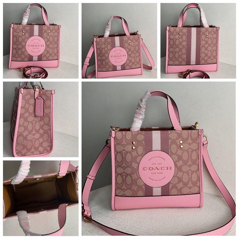 Coach 2023 Dempsey Tote Bag 22 in Signature Jacquard with Stripes ...