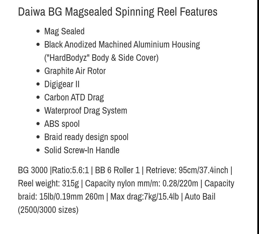 Daiwa BG3000 magseal, Sports Equipment, Fishing on Carousell