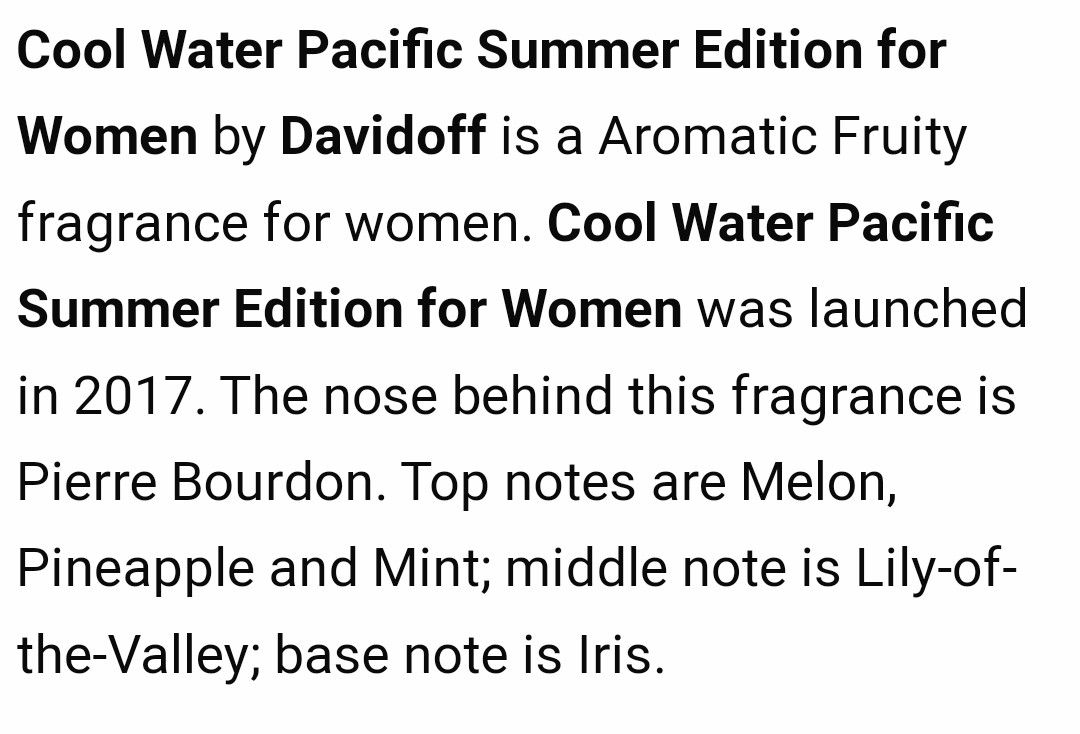 Davidoff Cool Water Pacific Summer perfume decant sample, Beauty ...