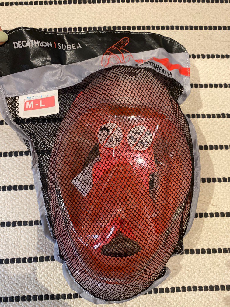 Decathlon 500 easy breath full face mask, Sports Equipment, Sports ...