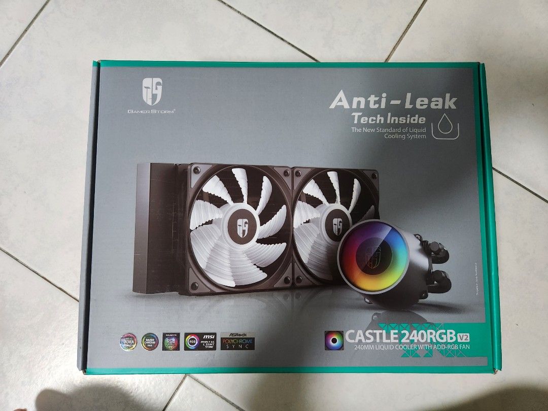 Deepcool Castle 240Rgb V2 Aio Cooler, Computers & Tech, Parts ...