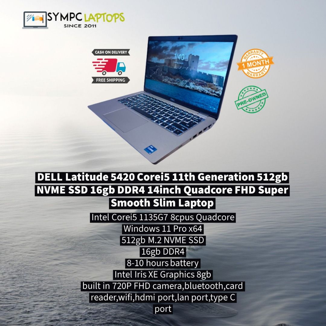 DELL Latitude 5420 Corei5 11thGen 512gb NVME SSD 16gb DDR4 Keyboard Lit ...