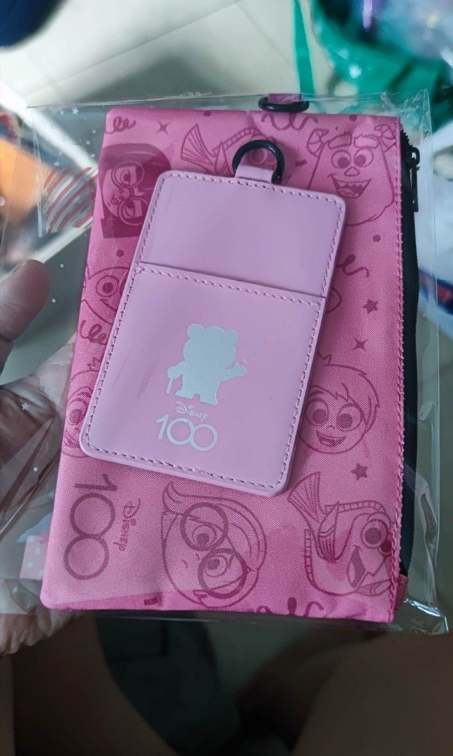 Disney 100 Lotso cardholder and pouch 7/11 7 eleven, Women's Fashion ...