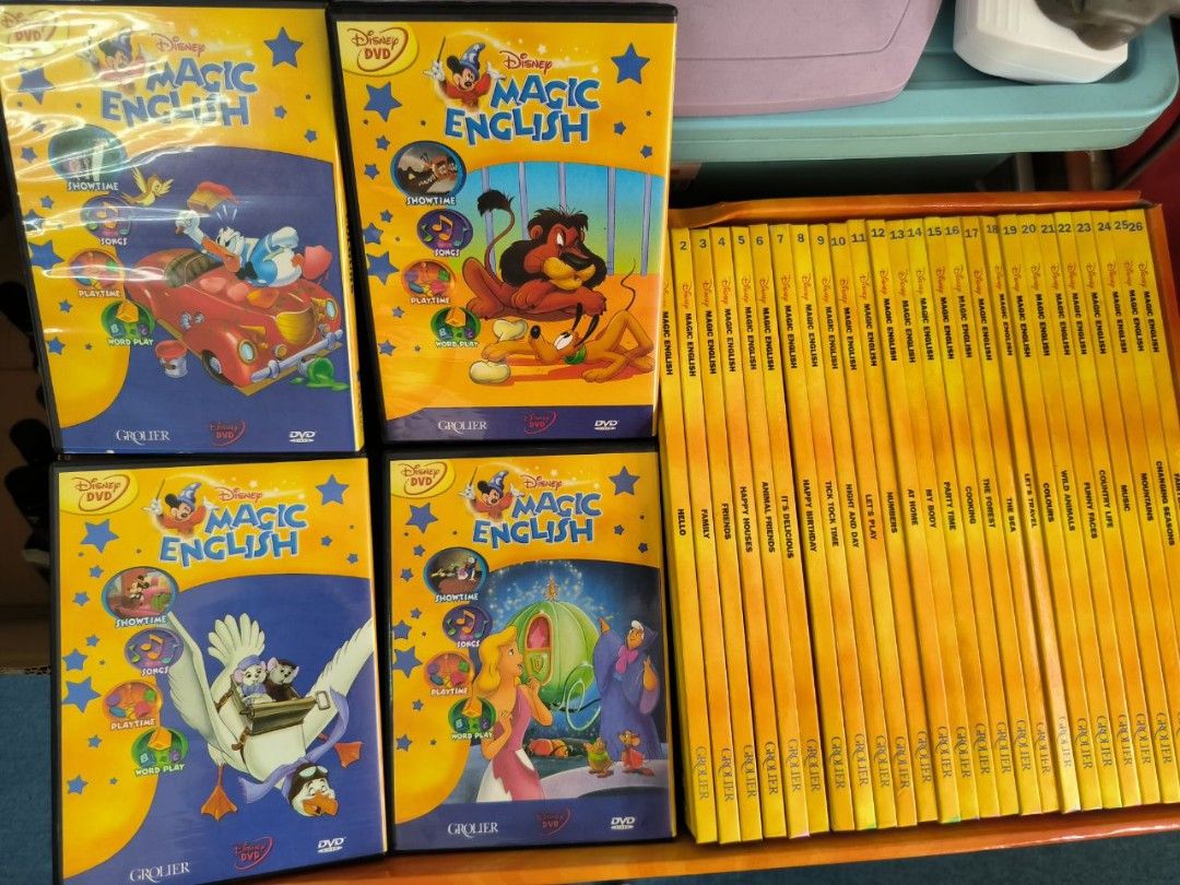 Disney Magic English GROLIER COMPLETE SET educational children books ...