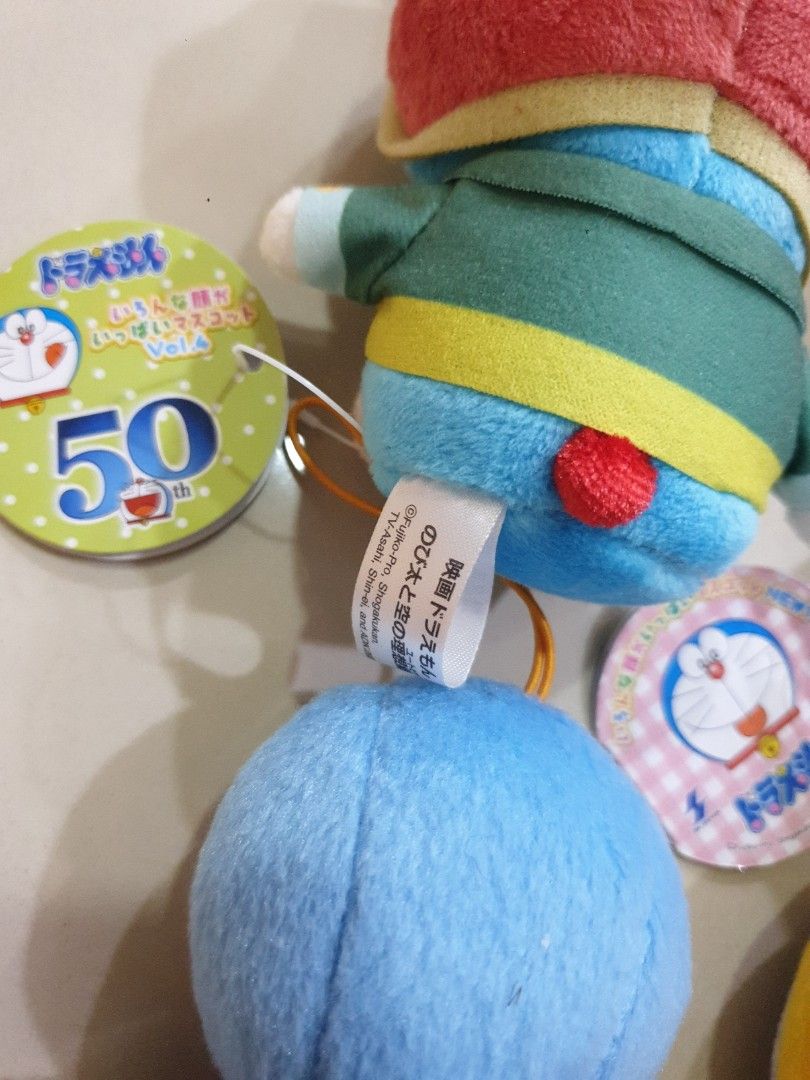 Doraemon plush strap combo set of 4, Hobbies & Toys, Toys & Games on ...