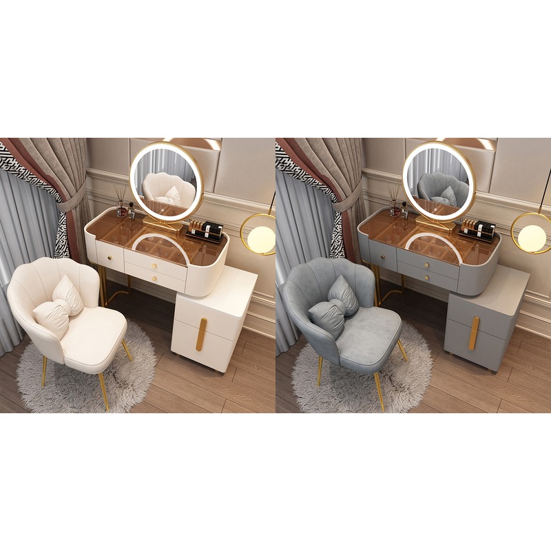 Dressing Table 100CM Makeup Table Free Delivery White/Grey Toilet Table ...