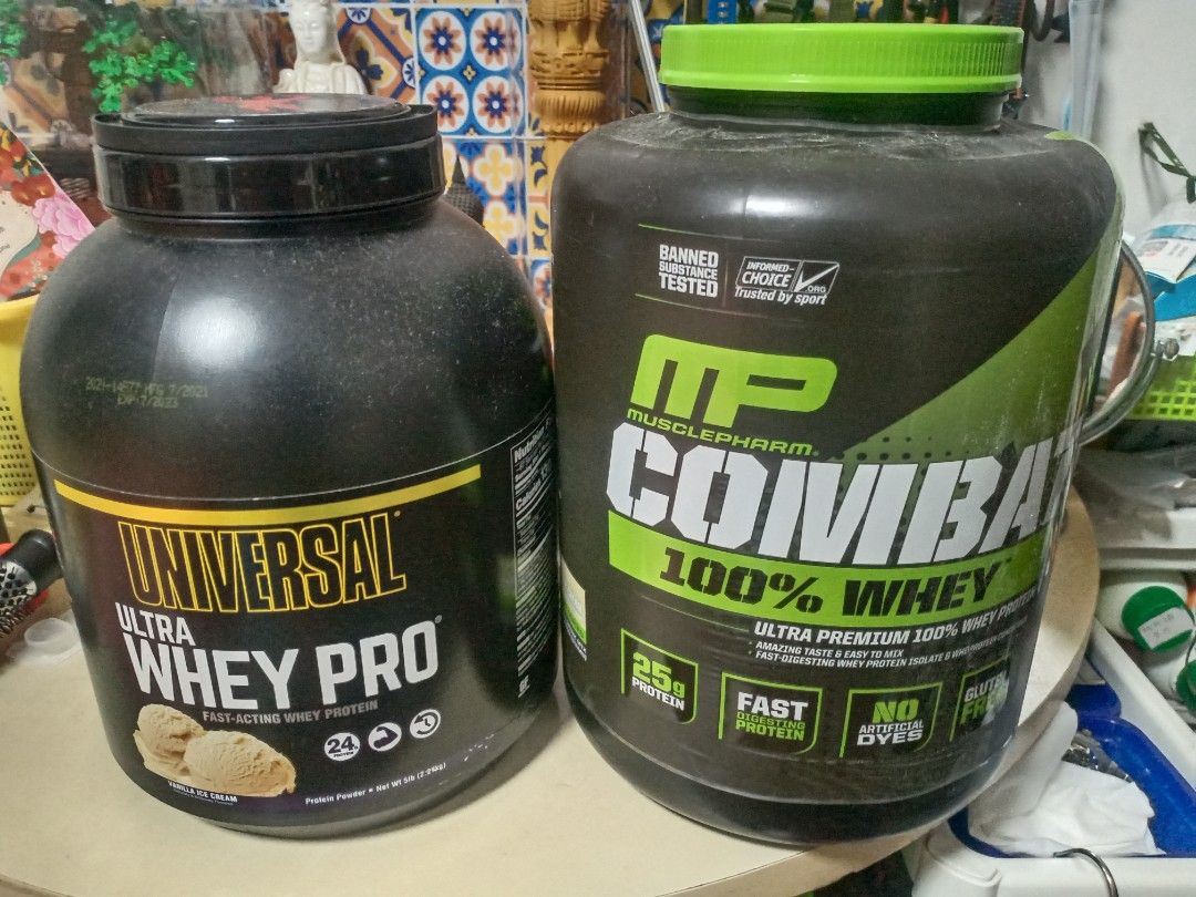 Empty protein powder container, Everything Else on Carousell