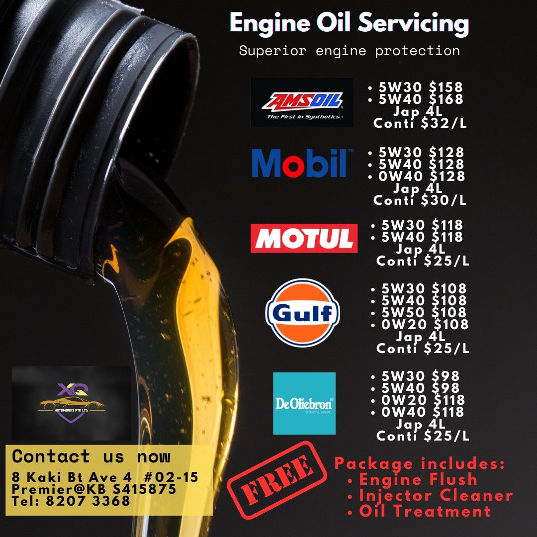 Engine Oil Servicing Package, Car Accessories, Car Workshops & Services ...