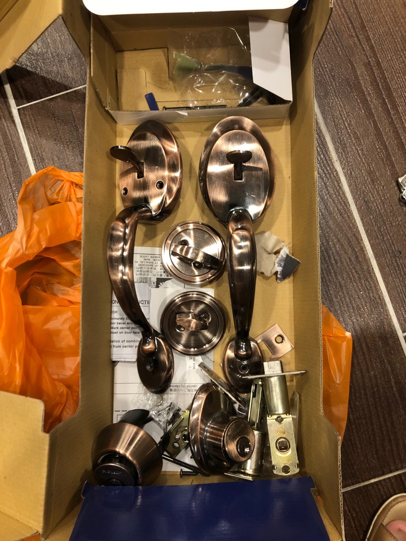 Ex-Loc Entrance Handle Set Door Lock, Furniture & Home Living, Security ...