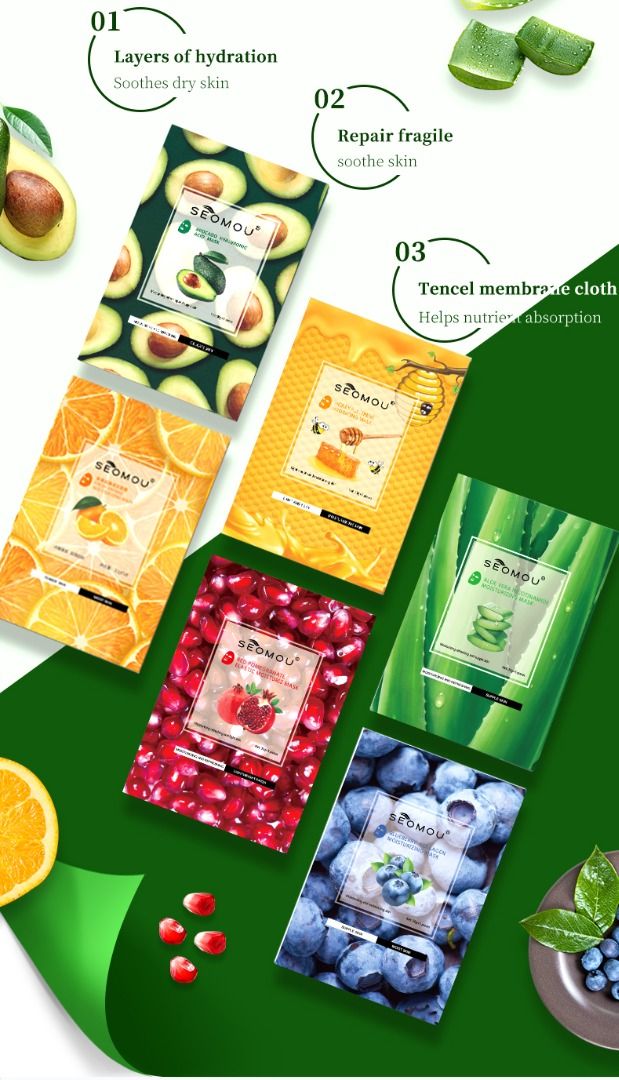 Facial Sheet Mask (3 pc for 1.20 SGD), Beauty & Personal Care, Face ...