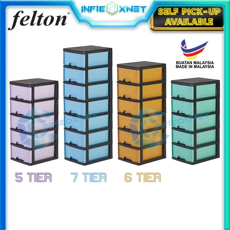 Felton 7 Tier Drawer Storage Cabinet, Furniture & Home Living ...