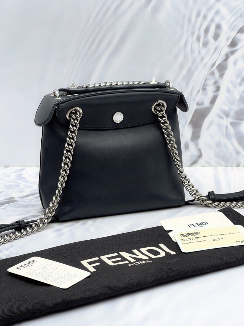 FENDI MINI BACK TO SCHOOL CALFSKIN LEATHER 2 WAY BACKPACK & CROSSBODY ...