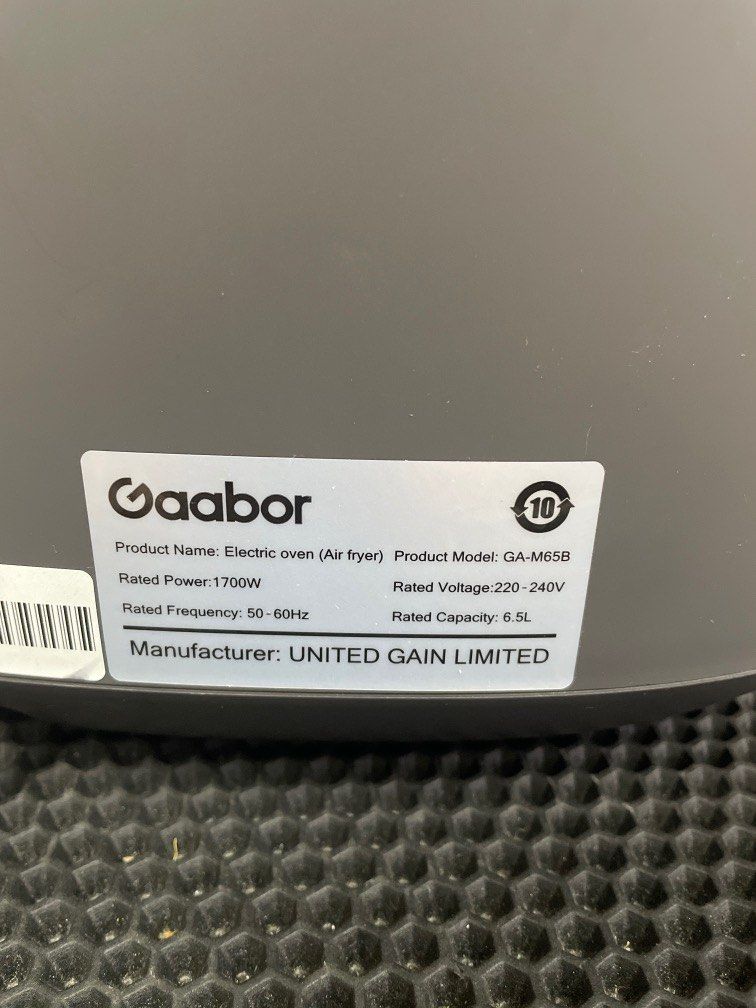 Gaabor 6.5L Air Fryer Stainless Steel Electric Oven, TV & Home ...