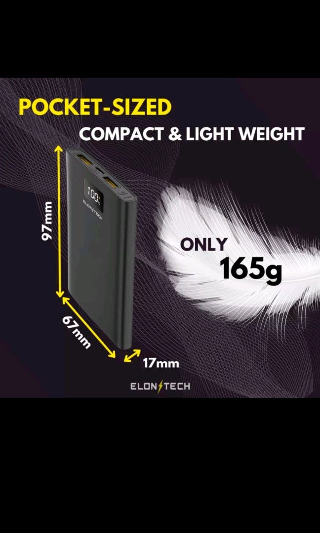 GEN 3 Elon Tech 22.5W Powerbank 10000mah, Mobile Phones & Gadgets ...