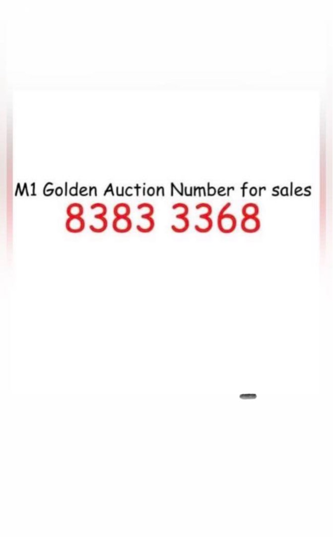 Golden Number 8383 3368, Mobile Phones & Gadgets, Mobile & Gadget ...