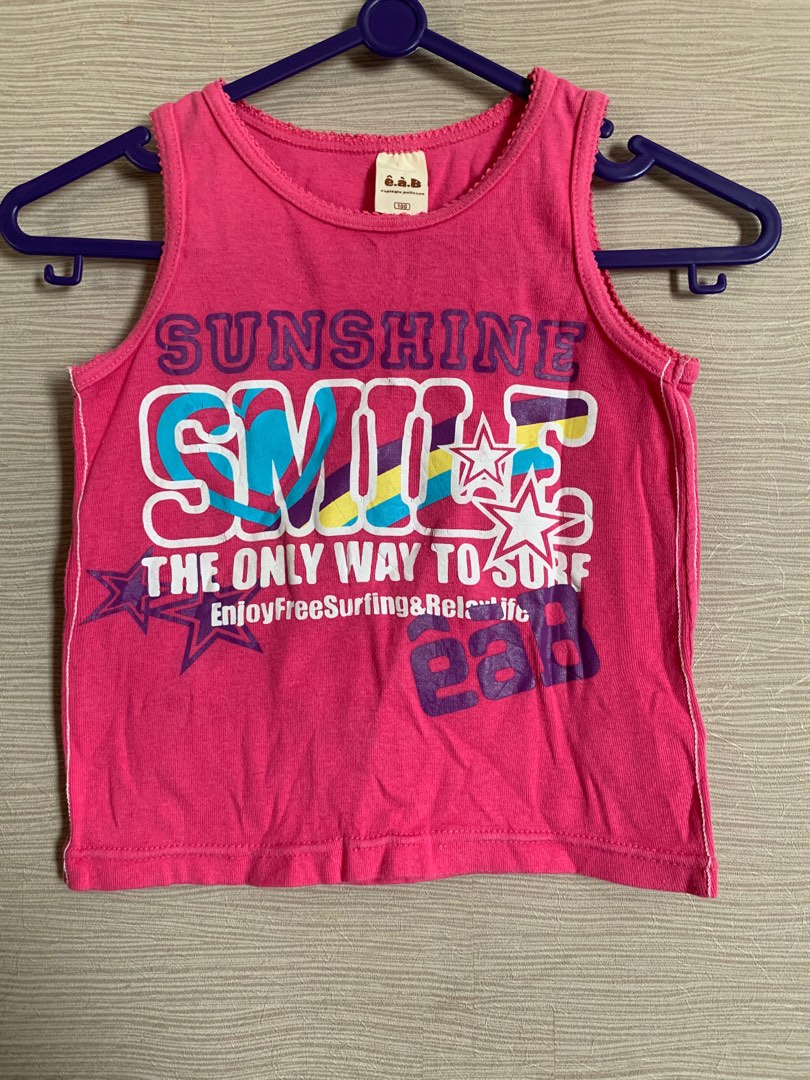 Graphic Kids Pink Tank Top, Bayi & Anak, Baju Anak Perempuan, 8 hingga ...