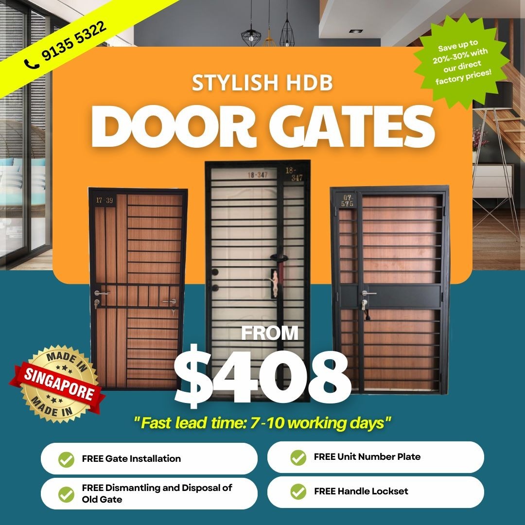 HDB MILD STEEL GATE - DIRECT FACTORY, Home Services, Renovations ...
