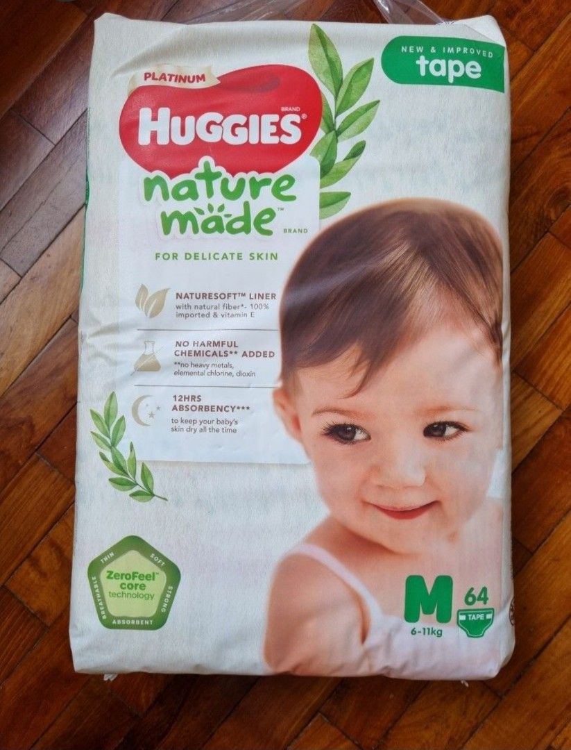 Huggies Diapers Tape M size, Babies & Kids, Bathing & Changing, Diapers & Baby Wipes on Carousell